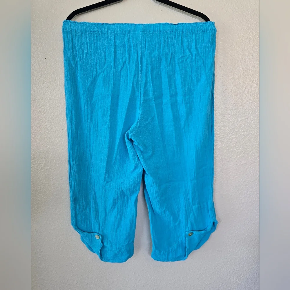 Oh My Gauze! | Pants & Jumpsuits | Oh My Gauze Blue Beth Capris | Poshmark